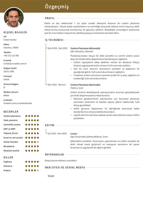 Profesyonel Bir Üretim Planlama Mühendisi Cvsi Nasıl Hazırlanır İpuçları Ile Hazırlanmış