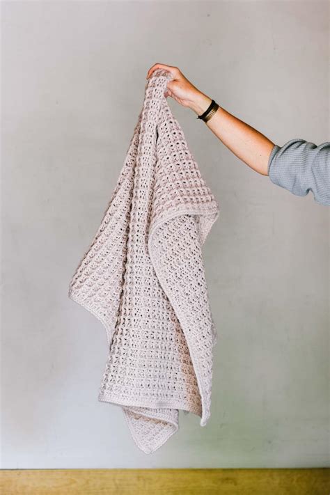 Waffle Stitch Blanket Crochet Pattern Tunisian Crochet Waffle Stitch