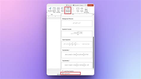 How To Insert An Equation In Powerpoint