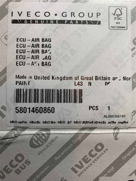 Iveco Daily Twr 5801460860 139935 Eeprom 5lca 95640 Srs Airbag