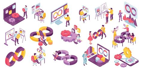 Devops Isometric Set 6243089 Vector Art At Vecteezy
