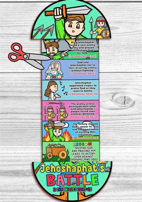 Jehoshaphats Battle Folding Surprise Bible Craft Bible Story Lesson