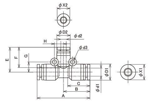 Different Diameter Tee