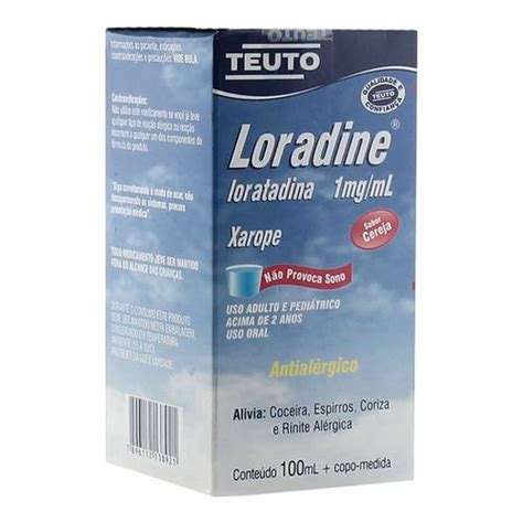 Loradine 1mg Ml Teuto 100ml Xarope Drogarias Pacheco