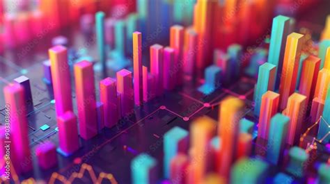 3d Area Chart With Overlapping Layers Showing The Growth Of Different Business Sectors Over