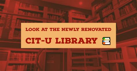 Look At The Newly Renovated Cit U Library Save Of Cit University