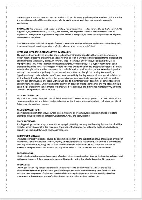 Neural Correlates And The Dopamine Hypothesis — Schizophrenia Learn