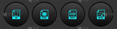 设置js文件文档，eml Wav和m3u图标。向量