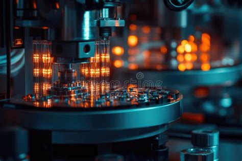 Machine Assembling Components Stock Image Image Of Electronics Production 373028979