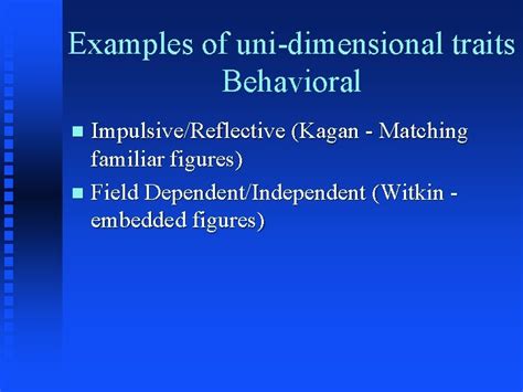 Objective Personality Tests Examples Of Unidimensional Traits Surveys