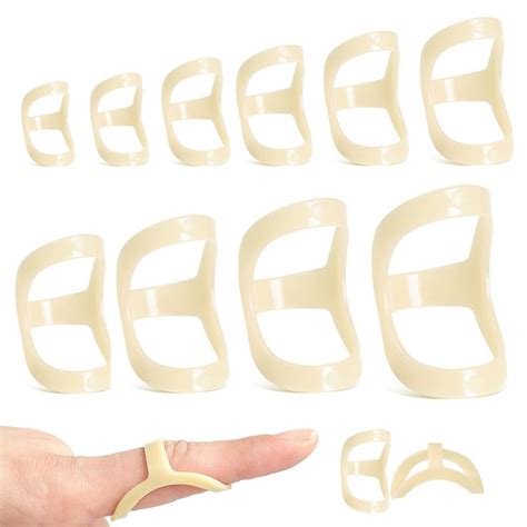 Fosdick 10 Pcs Oval 8 Finger Splint Plastic Finger Splints Trigger Finger Splint Finger