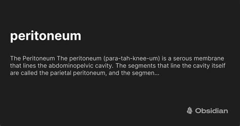 Peritoneum Obsidian Publish