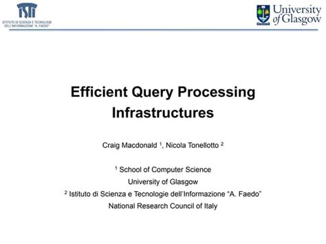 Efficient Query Processing Infrastructures Pptx