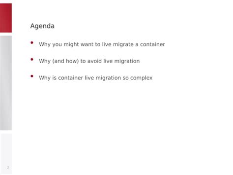 Live Migrating A Container Pros Cons And Gotchas Pdf Operating