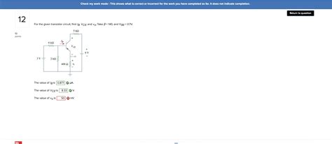 Solved For The Given Transistor Circuit Find IB VCE And Chegg