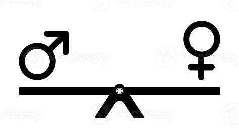 Gender Equality Concept Male And Female Icon On A Seesaw 18929144 Png