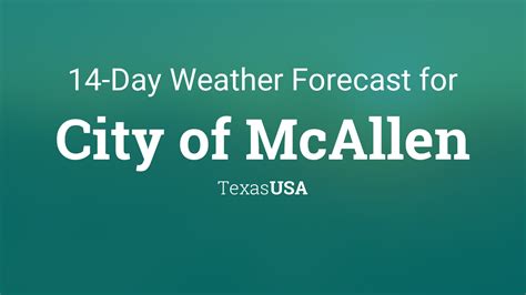 City Of Mcallen Texas Usa 14 Day Weather Forecast