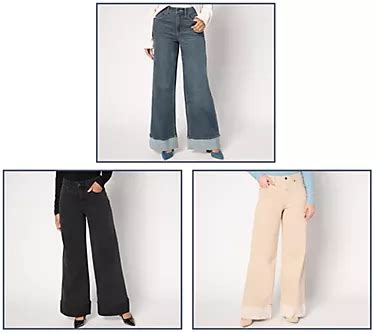 Me By Jennie Garth Cuffed Wide Leg Jeans