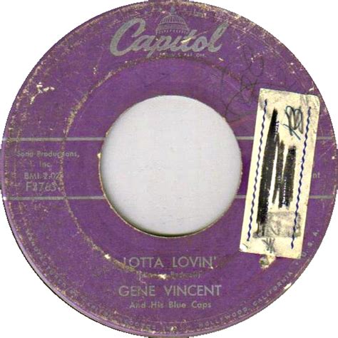 Gene Vincent And His Blue Caps Lotta Lovin Wear My Ring Capitol