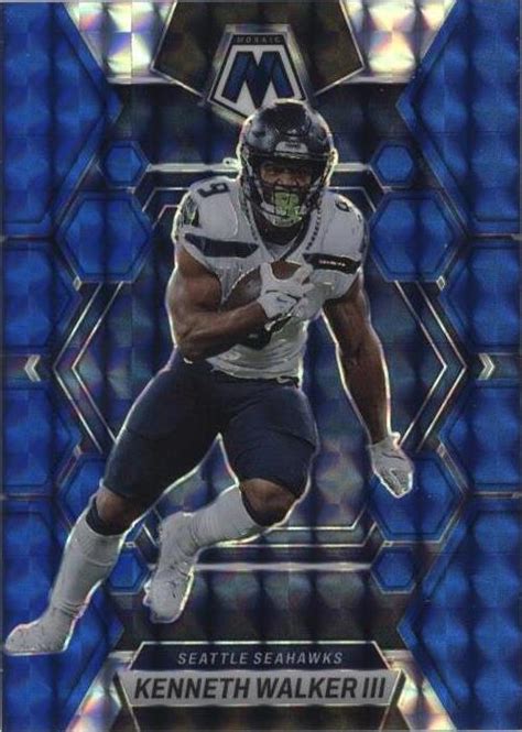 2023 Panini Mosaic Kenneth Walker Iii 221 Blue Mosaic Prizm 99 For