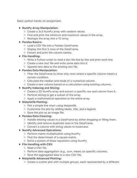 Basic Python Hands On Assignment Numpy Array Manipulation Create A
