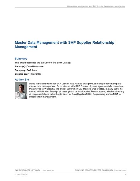 Solution Data Management Class Lectures108703183 Master Data Management With Sap Supplier