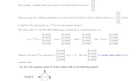 Application Random Walk On Graphs A Special Case