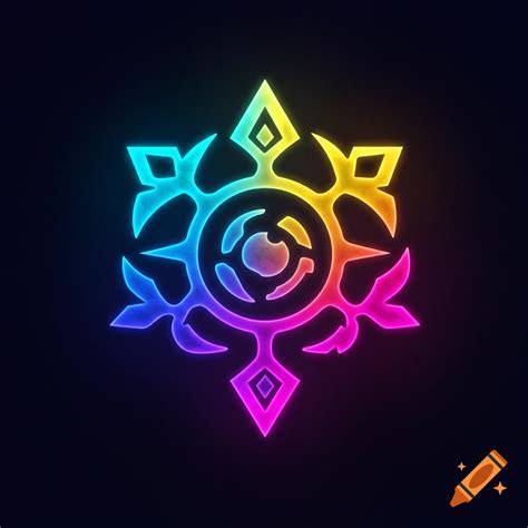 A Glowing White Stylized Magical Symbol Resembling A Logo Within A
