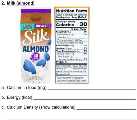 Solved Instructions Calculate The Nutrient Density Of The Following Foods To Calculate