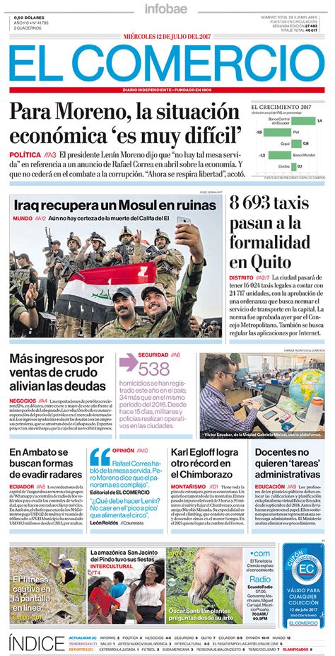 El Comercio Ecuador Miércoles 12 De Julio De 2017 Infobae
