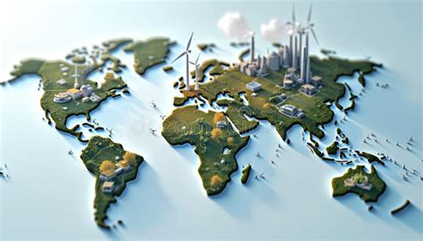 Global Energy Industry Infrastructure Map Renewable Wind Solar Power