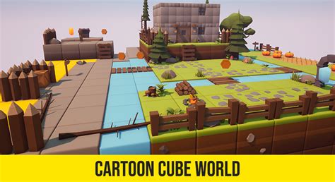 Catoon Low Poly Cube World：環境 Ue マーケットプレイス