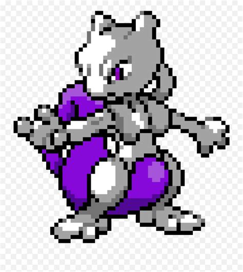 Mewtwo Pixel Art Clipart Pixel Art Minecraft Pokemon Pngmewtwo Png