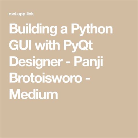Building A Python Gui With Pyqt Designer