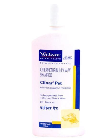 Virbac Clinar Pet Cypermethrin Anti Tick Shampoo For Dogs — Ofypets