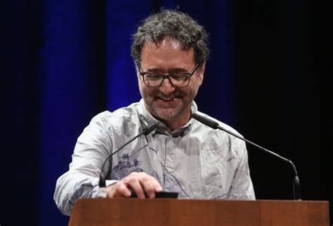 Jonathan Beller Delivering His Keynote Derivative Living Transmediale