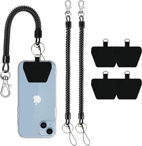 Moslyn Phone Lanyard Tether Tab 2 Phone Spring Wrist Strap 4 Phone