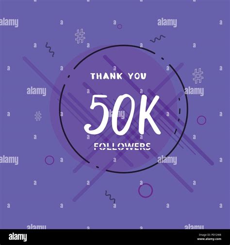 50k Followers Thank You Post With Decoration 50000 Subscribers Banner