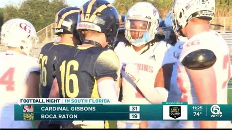 Cardinal Gibbons Beats Boca Raton 31 19 Youtube