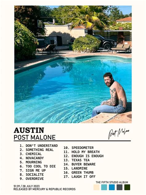 Post Malone Austin Album Poster