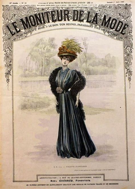 Art Nouveau Le Moniteur De La Mode 1907 Historical Dresses 1909 Fashion Edwardian