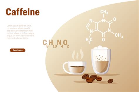 Coffee And Caffeine Skeletal Formula Molecular Structure Chemistry And Biological Science