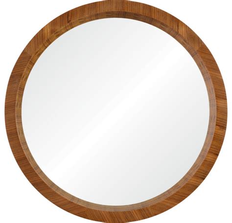 Renwil Brybjar Solid Wood Round Mirror With Walnut Veneer Finish Mt1006