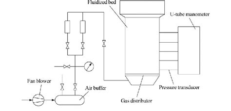 Schematic Of The Experimental Gas Solid Fluidized Bed Apparatus Download Scientific Diagram
