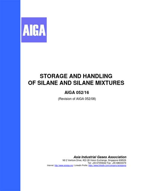En Cleancopy Aiga 052 16 Storage Handling Of Silane And Silane Mixtures Ihc Edits Apr 2022 Pdf