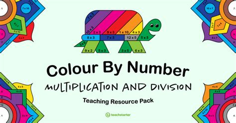 Colour By Numbers Multiplication And Division Teaching Resource Pack