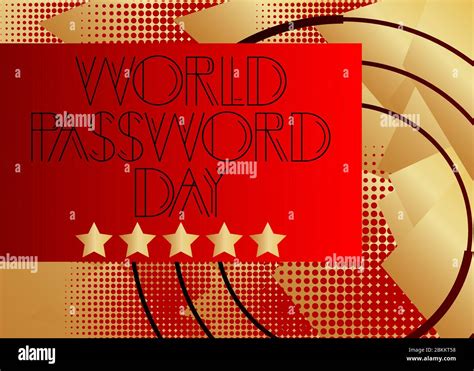 Art Deco World Password Day May 7 Text Decorative Greeting Card