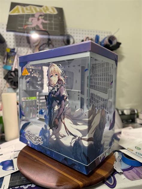 Anime Themed Custom Pc Case Violet Evergarden Desktop Computer Case Etsy Custom Pc Pc Cases