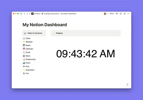 digital clock widget for notion plus