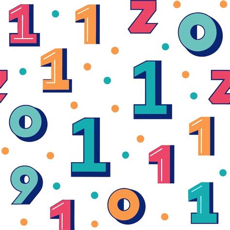 Pattern With A Numbers Theme Premium Ai Generated Vector